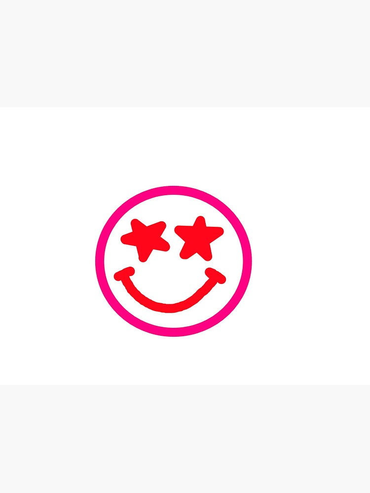 "pink star smiley face" Sticker for Sale by pinkparty | Redbubble