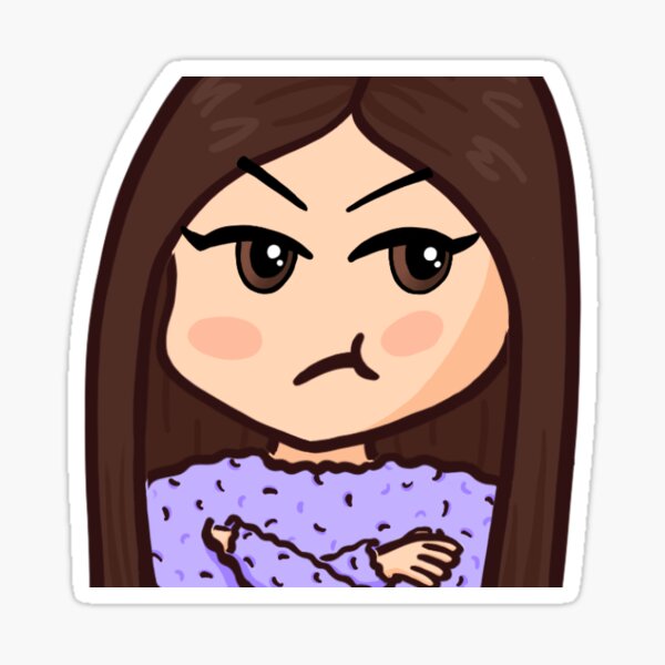 "Pout" Sticker for Sale by Broddan1 | Redbubble