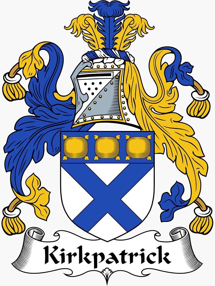 "Kirkpatrick Coat of Arms / Kirkpatrick Family Crest" Sticker for Sale ...