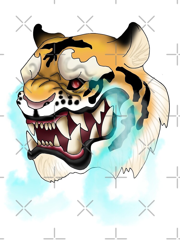 "asian oni tiger" Poster for Sale by adrart7 | Redbubble