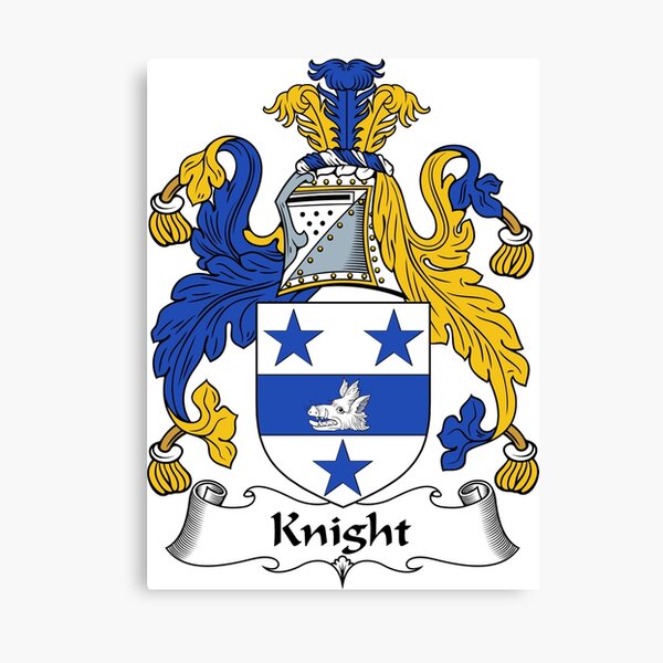 "Knight Coat of Arms / Knight Family Crest" Canvas Print for Sale by ...