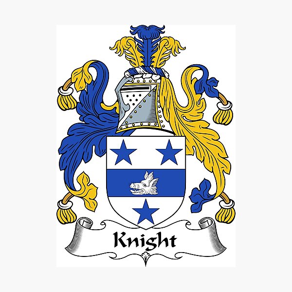 "Knight Coat of Arms / Knight Family Crest" Photographic Print for Sale ...