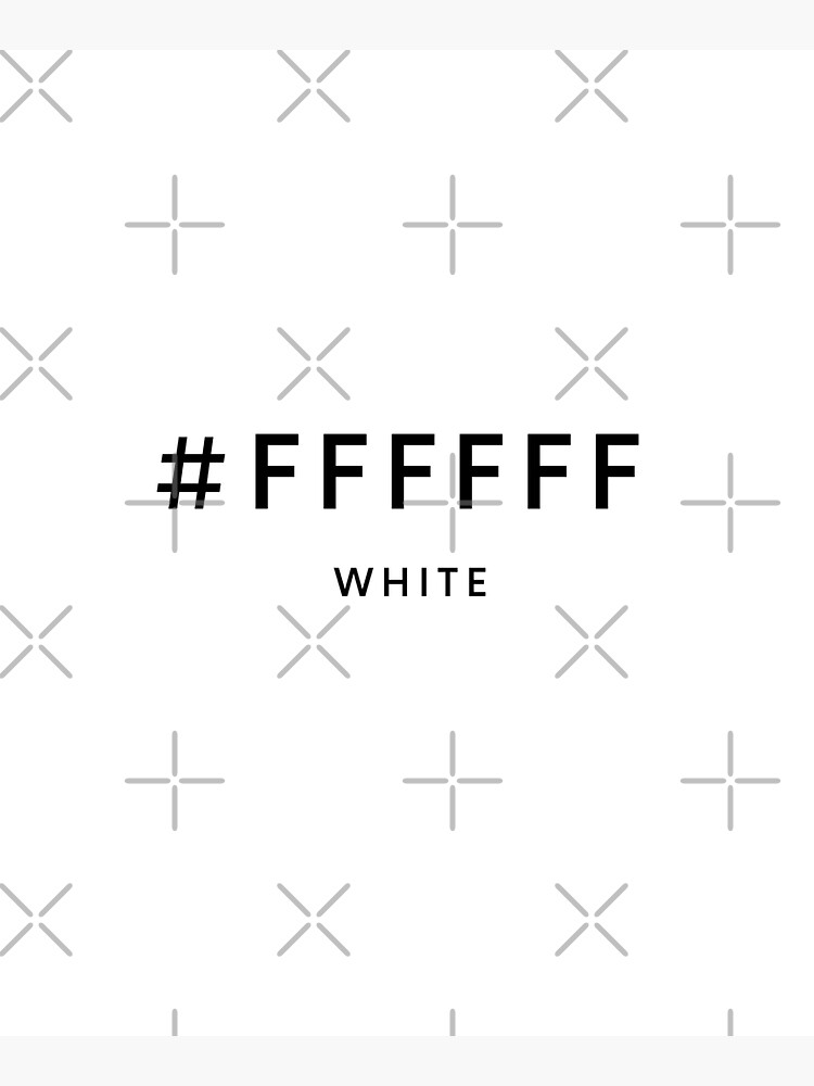 "WHITE Hex Code Color #FFFFFF Minimal" Tote Bag for Sale by ...