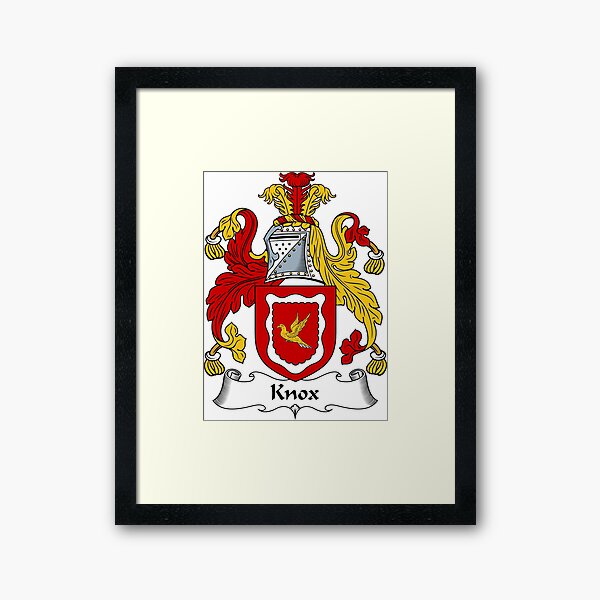 "Knox Coat of Arms / Knox Family Crest" Framed Art Print for Sale by ...