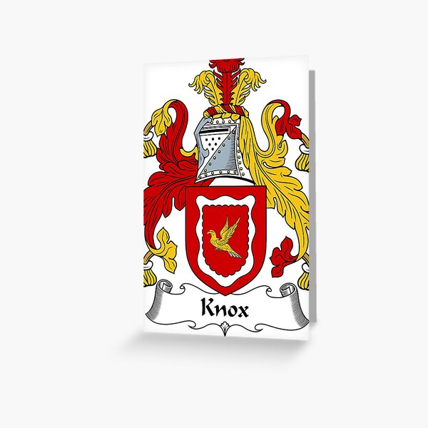 "Knox Coat of Arms / Knox Family Crest" Greeting Card for Sale by ...