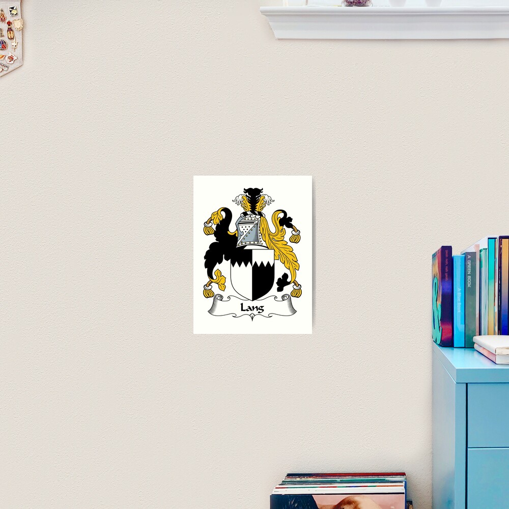 "Lang Coat of Arms / Lang Family Crest" Art Print by ScotlandForever ...