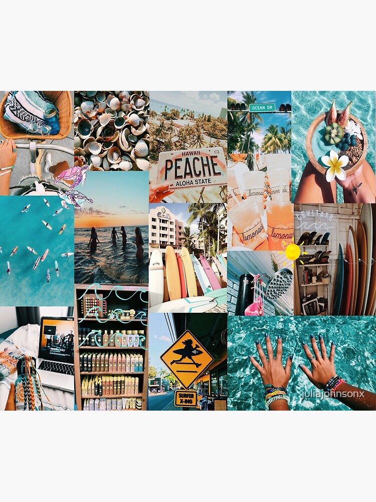 "summer blue collage" Poster by juliajohnsonx | Redbubble