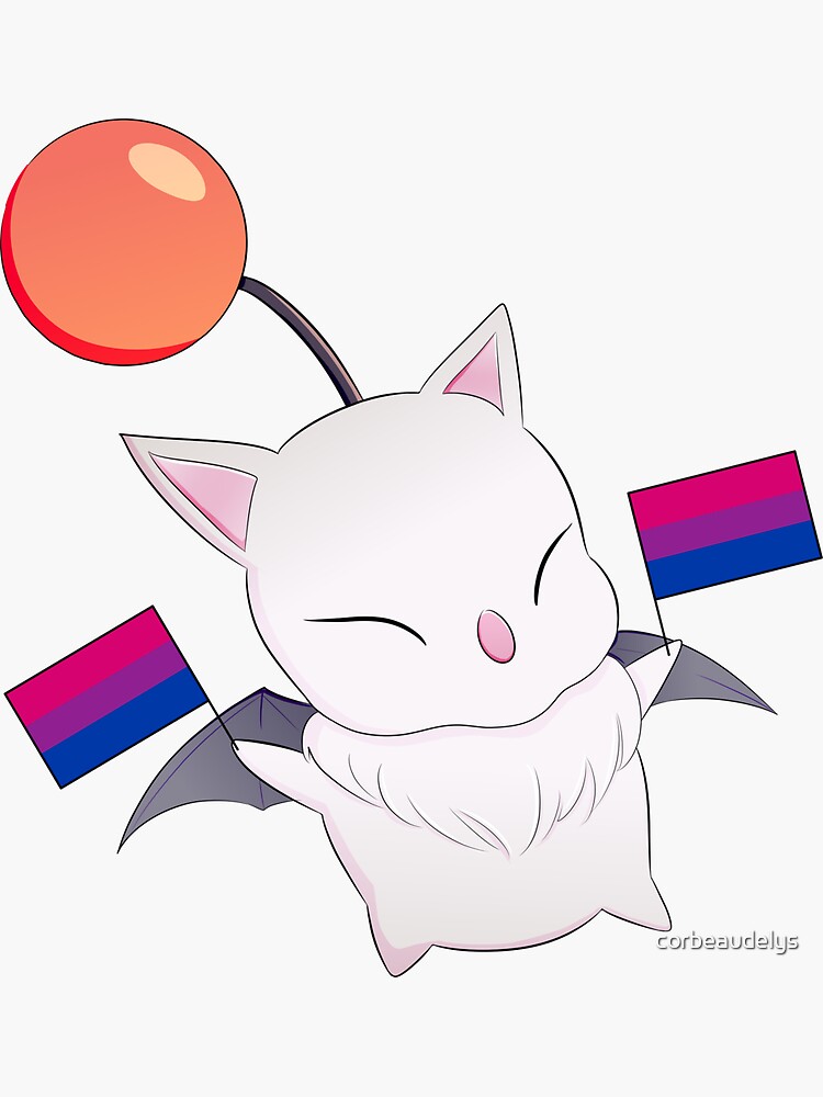 "Bisexual Pride Moogle [FFXIV]" Sticker for Sale by corbeaudelys ...