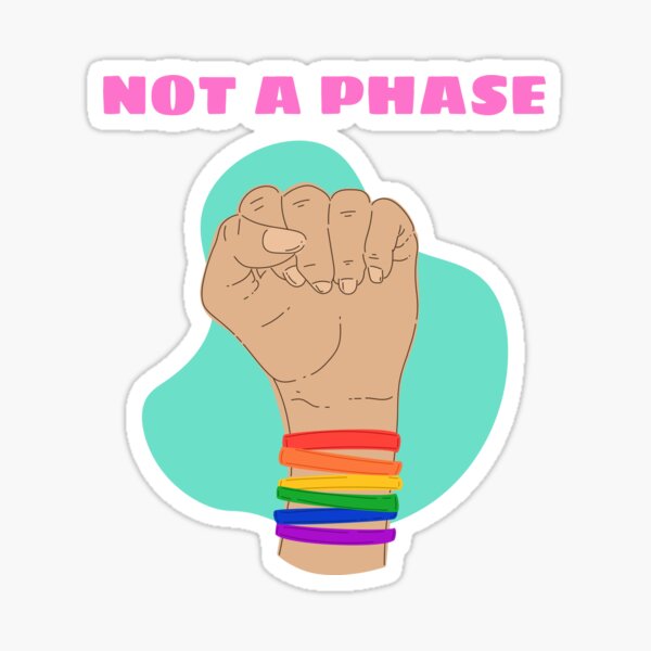 "Not a phase." Sticker for Sale by kharlpierre001 | Redbubble