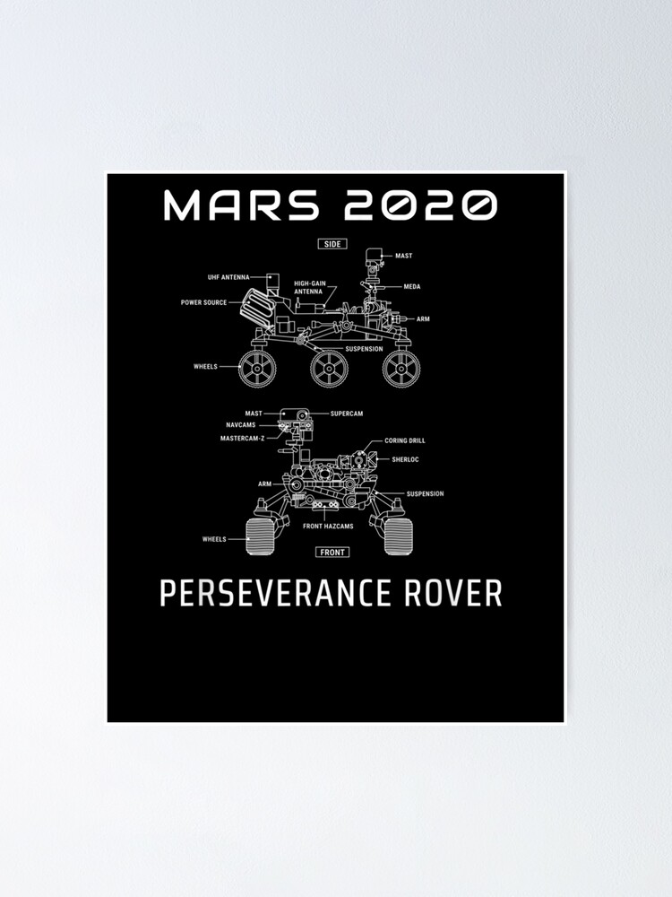 "Mars 2020 Perseverance Rover Blueprint " Poster by josehecht | Redbubble