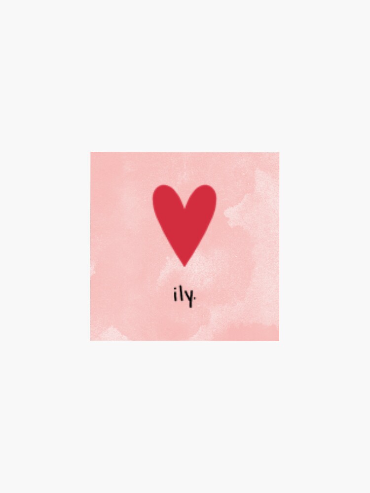 "Pink ILY" Sticker by aecarter26 | Redbubble