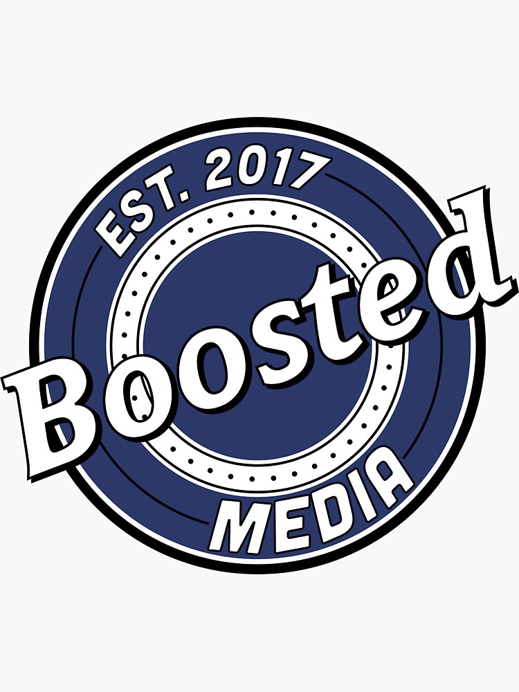 "Boosted Media Logo" Sticker for Sale by BoostedMedia | Redbubble