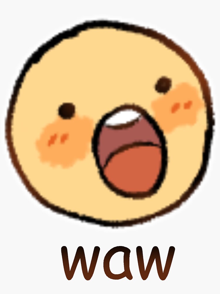 "Emoji Words: "waw"" Sticker for Sale by Fishkleos | Redbubble