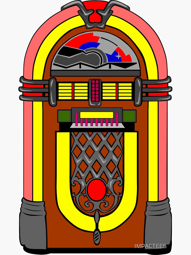 "JUKEBOX" Sticker for Sale by IMPACTEES | Redbubble