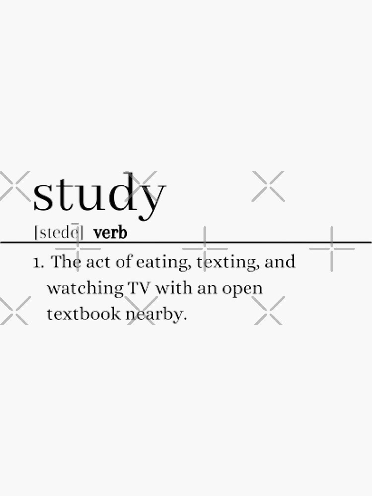 "Study Definition" Sticker for Sale by TaesStudios | Redbubble