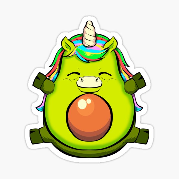 "unicado funny avocado unicorn cute design" Sticker for Sale by ...