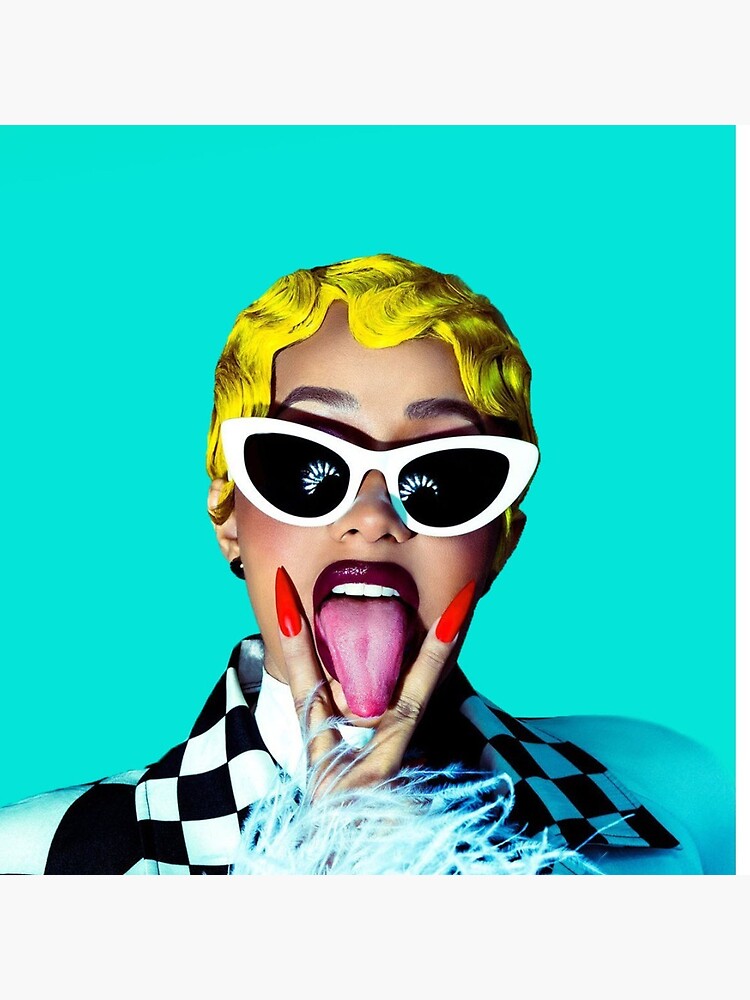 "Neon Cardi B" Pin for Sale by GusCont | Redbubble