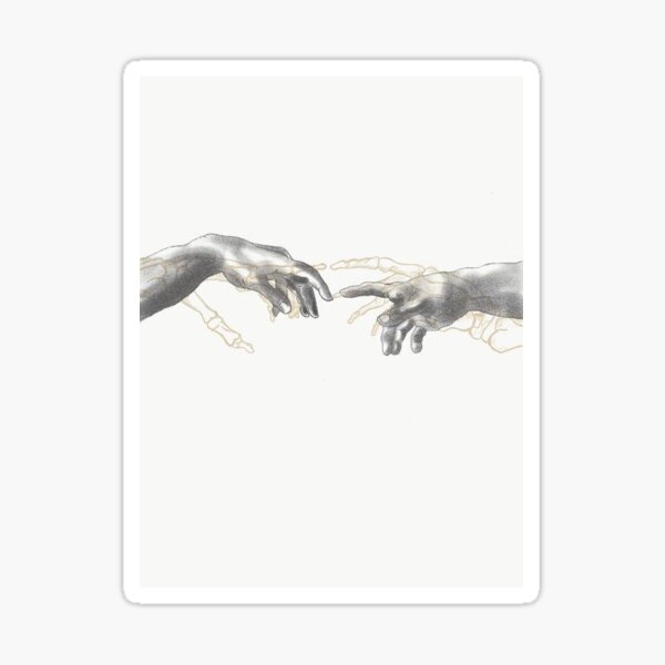 "Creation of Adam: The Remix" Sticker by vibe-ish | Redbubble