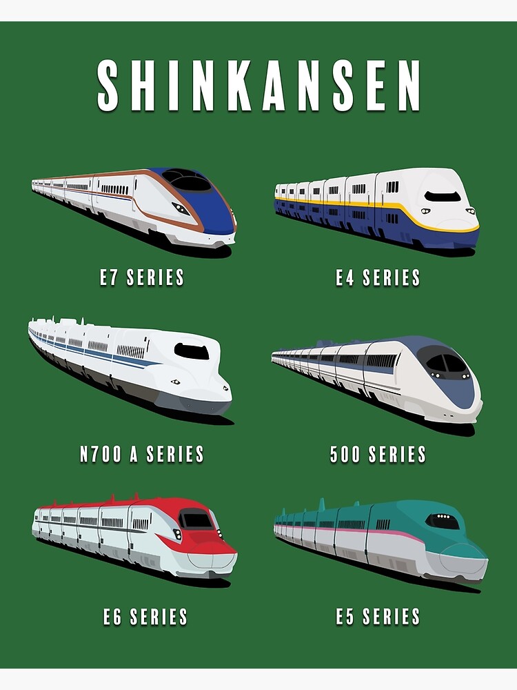 "Japanese Shinkansen Bullet Trains Artwork " Poster for Sale by ...