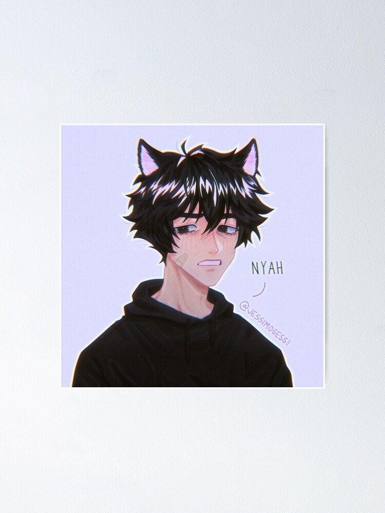 "Doomer Catboy" Poster for Sale by Jessimogessi | Redbubble