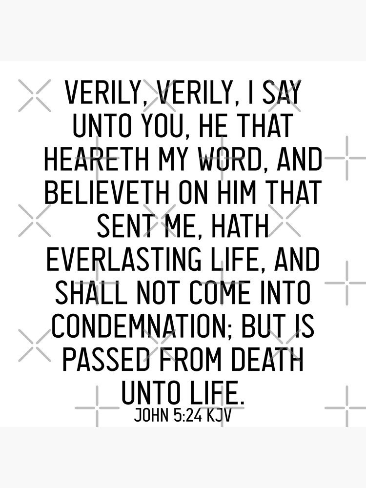 "John 5:24 KJV" Poster for Sale by Logosdesignshop | Redbubble