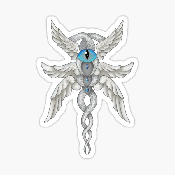 "Wing Sigil" Sticker for Sale by faeforge | Redbubble