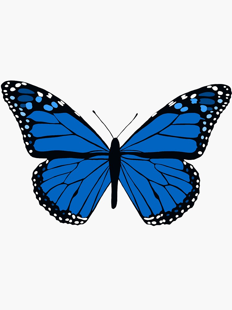 "Royal Blue Monarch Butterfly" Sticker by jennakatlee | Redbubble