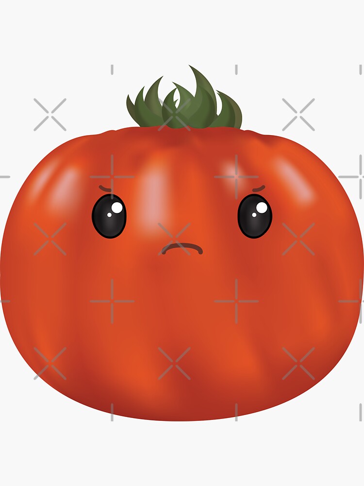 "Grumpy Heirloom Tomato" Sticker for Sale by Figuros | Redbubble