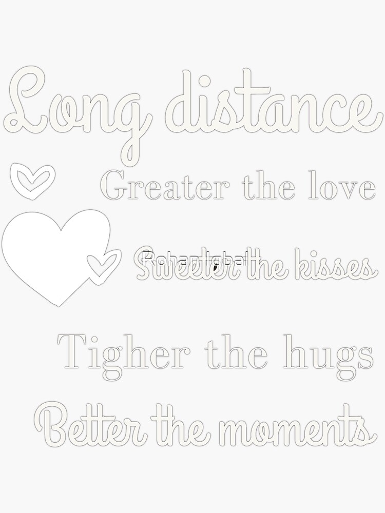 "LDR Couple Quote | Long Distance Relationship" Sticker by Rohan-Iqbal ...