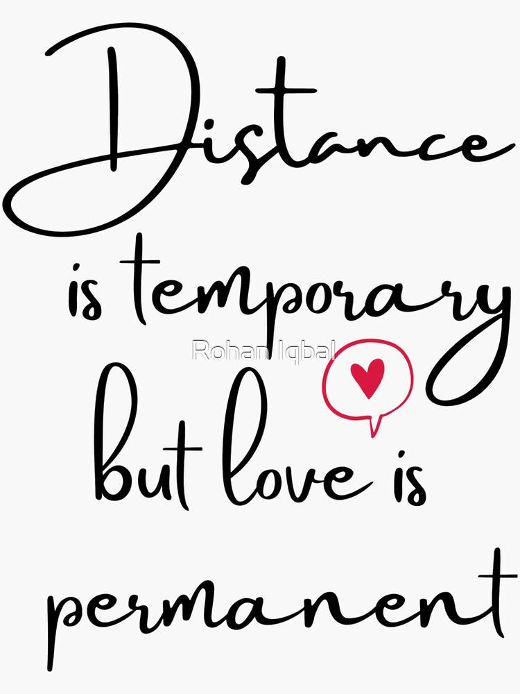 "Distance is temporary but love is permanent | Ldr | Long Distance ...