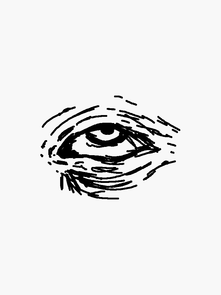 "messy eye" Sticker for Sale by mtngbl | Redbubble