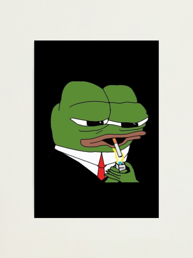 "Rare Sad Pepe Smoking Businessman" Photographic Print for Sale by Slav ...