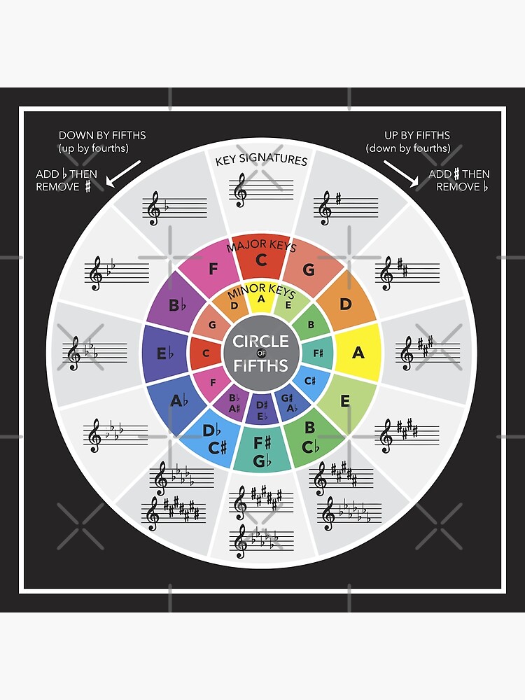 Circle Of Fifths Theory Diagram Premium Matte Vertical Poster sold by ...