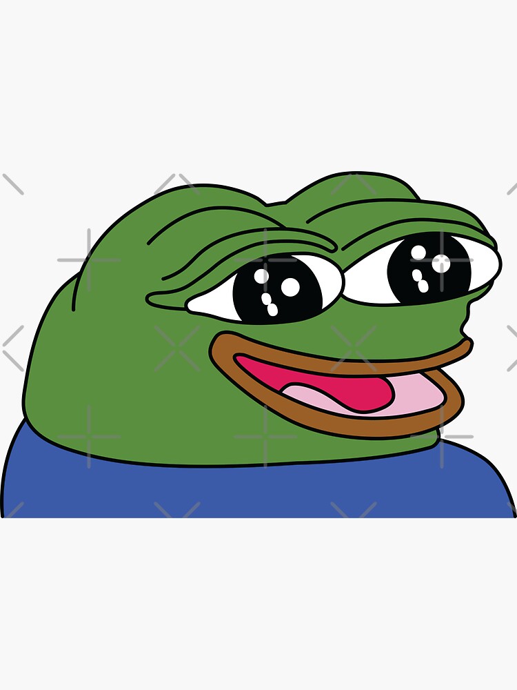 "peepoHappy Emote High Quality" Sticker for Sale by SimplyNewDesign ...