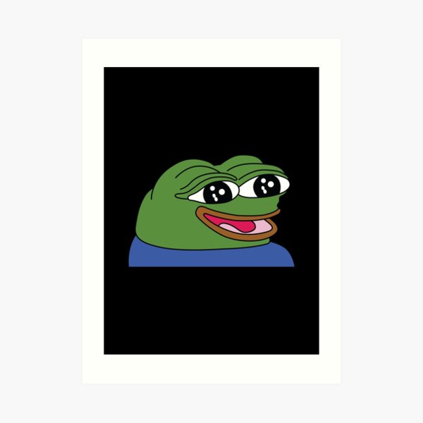 "peepoHappy Emote High Quality" Art Print by SimplyNewDesign | Redbubble