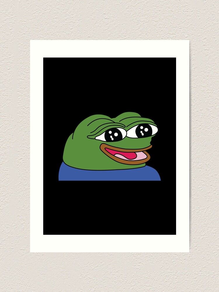 "peepoHappy Emote High Quality" Art Print by SimplyNewDesign | Redbubble