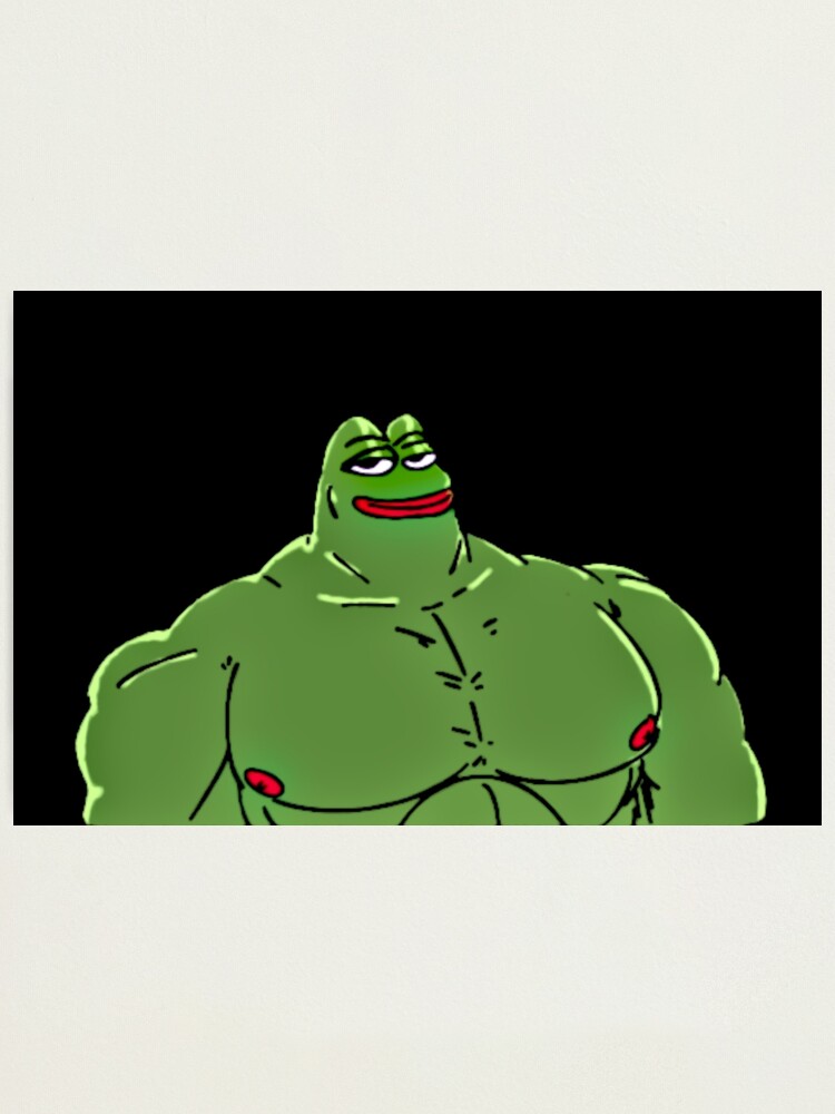 "Roided bodybuilder Muscle Pepe " Photographic Print by Slav-Art ...