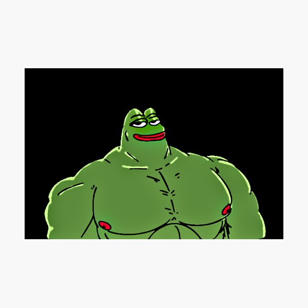 "Roided bodybuilder Muscle Pepe " Photographic Print by Slav-Art ...