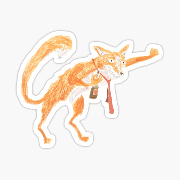 "Drunk Fox" Sticker for Sale by PunkIbis | Redbubble