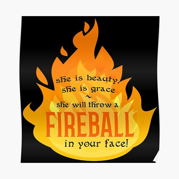 "Fireball in Your Face DnD Sorcerer Wizard | Dungeons and Dragons RPG ...