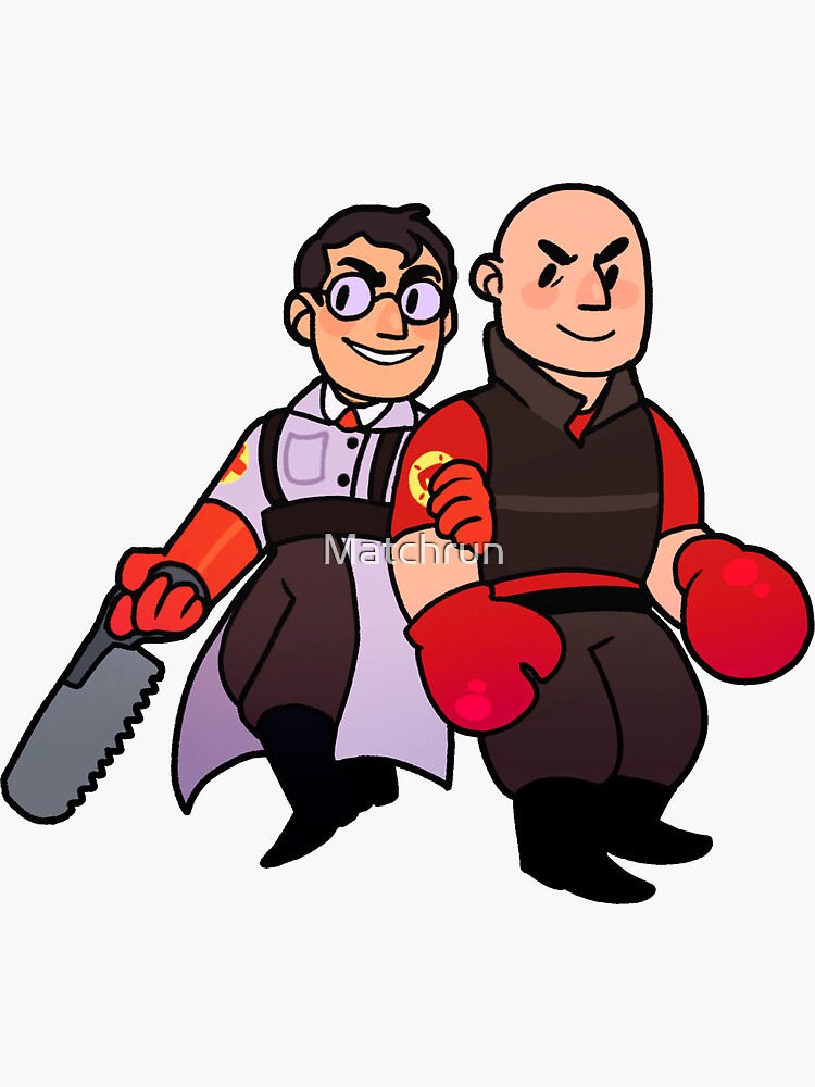 "heavy and medic" Sticker for Sale by Matchrun | Redbubble