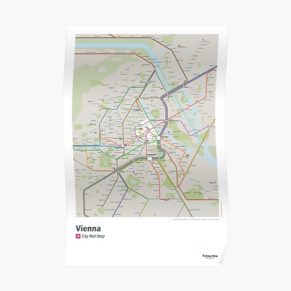" Vienna City Rail Map Poster" Poster by AnsgarVollmer | Redbubble