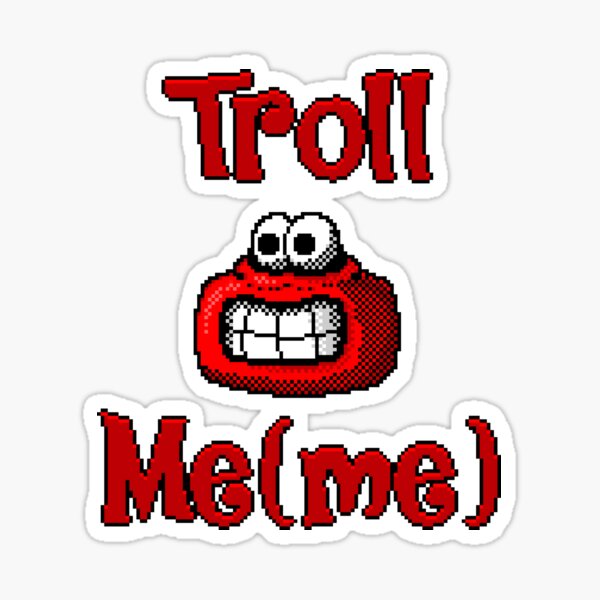 "Troll Meme 8 bit art" Sticker for Sale by 8FistsofTees | Redbubble