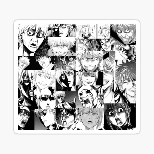 "Gintama manga collage" Sticker for Sale by BallyX | Redbubble