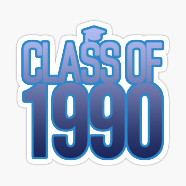 "Class of 1990 - Graduation" Sticker for Sale by AnveeBubbles | Redbubble