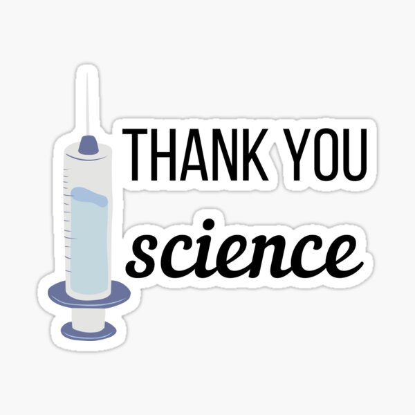 "Thank You Science" Sticker for Sale by Chakirimedamine | Redbubble