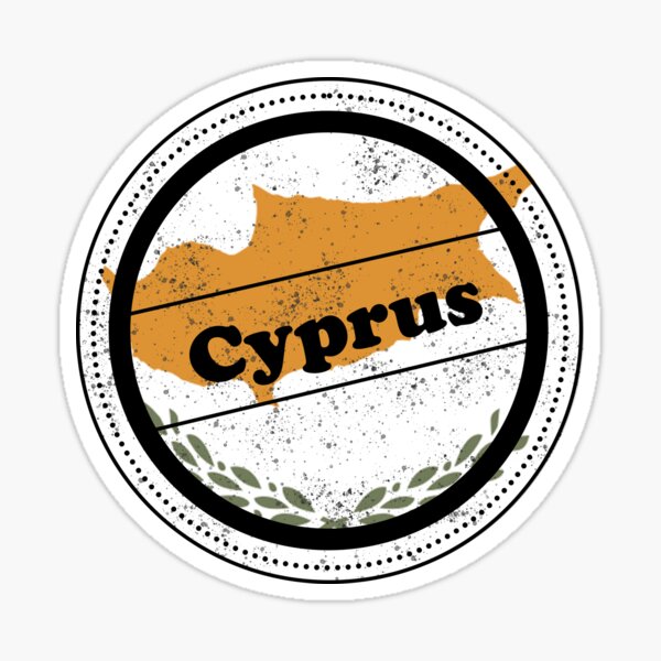 "Cyprus Stamp" Sticker for Sale by Gina-Driada | Redbubble