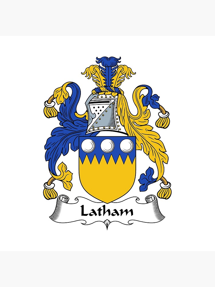 "Latham Coat of Arms / Latham Family Crest" Throw Pillow for Sale by ...