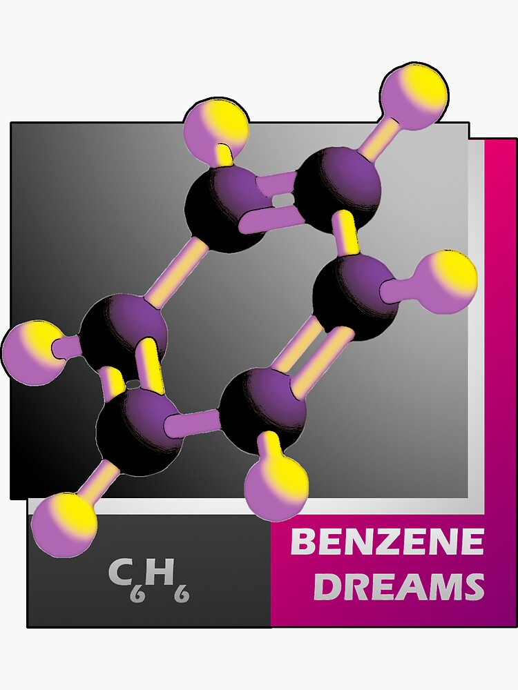 "Benzene Dreams" Sticker for Sale by Nautilus Vega | Redbubble