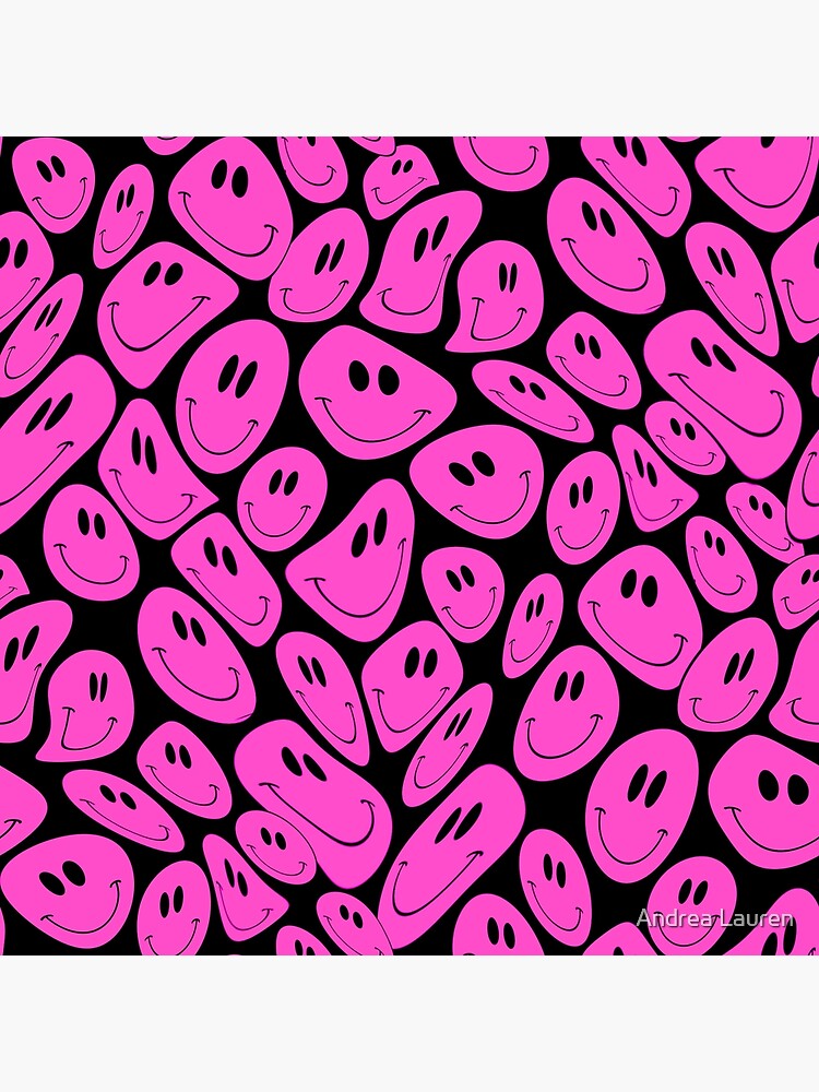 "Trippy smiley face stoner hippie trippy aesthetic pattern " Art Print ...